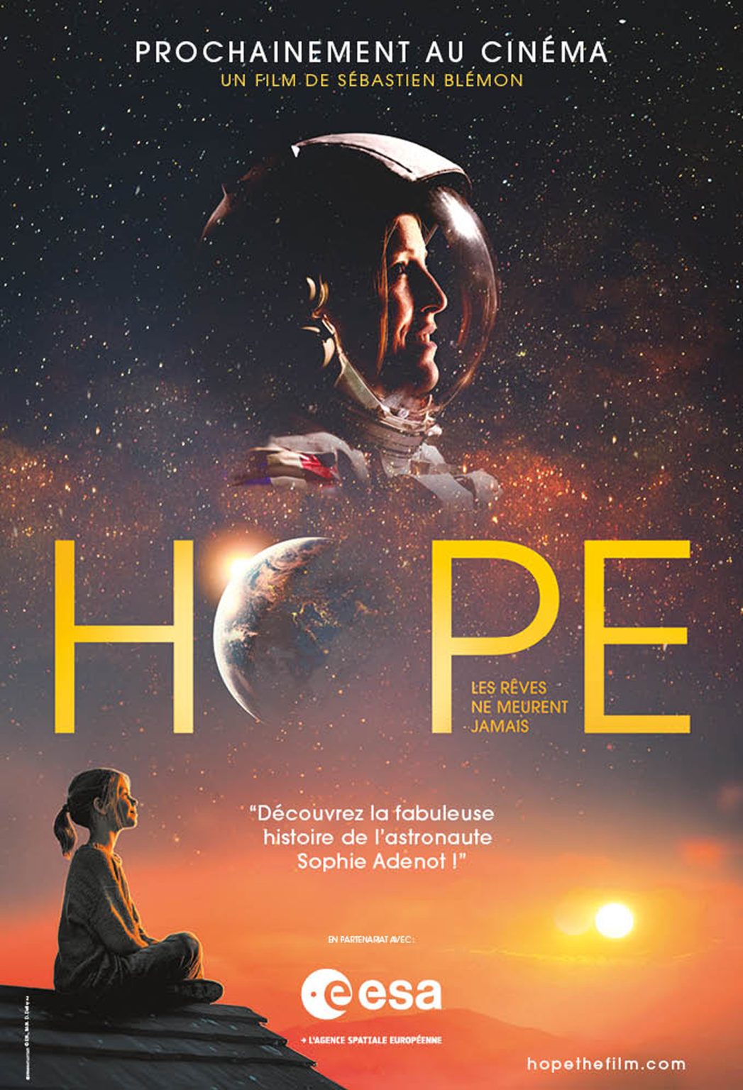 Le film Hope, la nouvelle aventure de Sophie Adenot